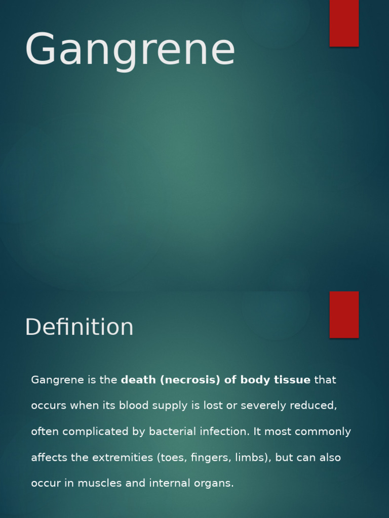 Understanding Gangrene: Causes & Effects | PDF