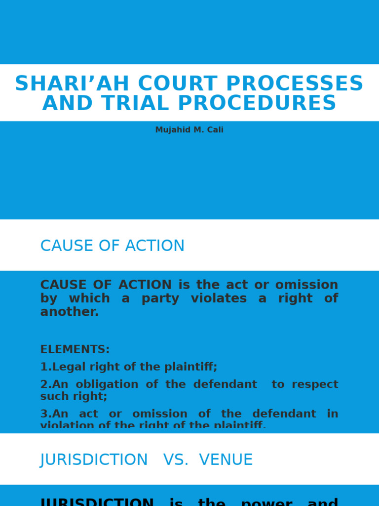 Shari’ah Court Trial Procedures Guide | PDF | Appeal | Virginia Circuit ...