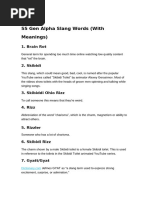 UK Rap & Street Slang Explained | PDF