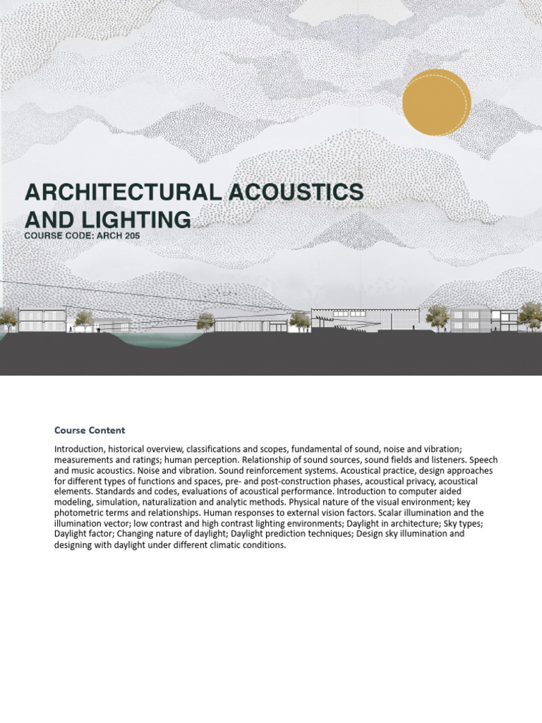 Architectural Acoustics and Lighting - Lecture 3-4 | PDF | Acoustics ...
