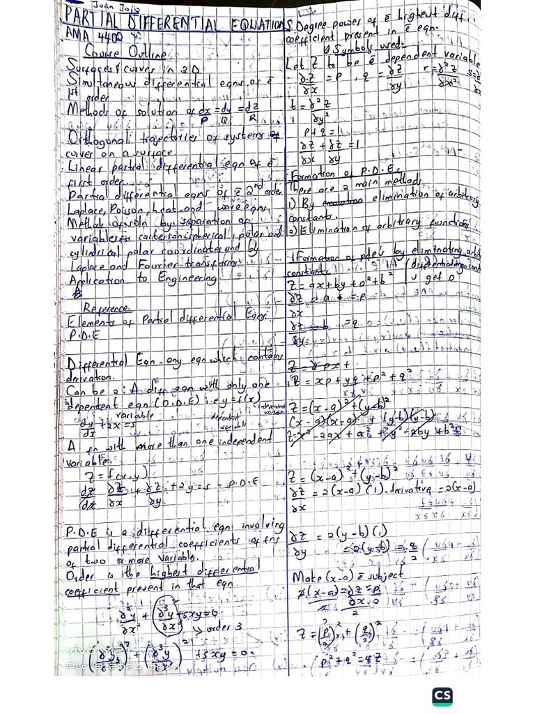 Pde Notes Pdf