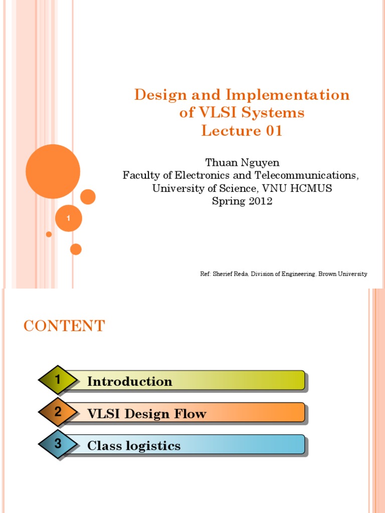 VLSI Systems Design Overview Lecture | PDF | Very Large Scale ...