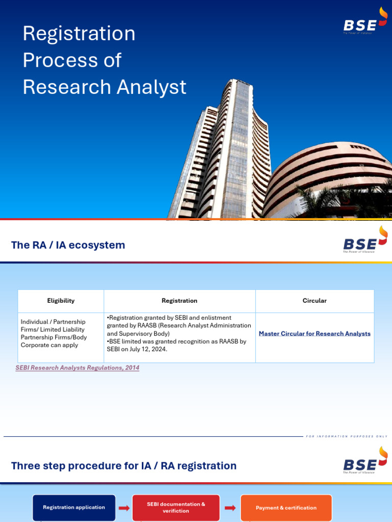 BSE Research Analyst Registration Guide | PDF