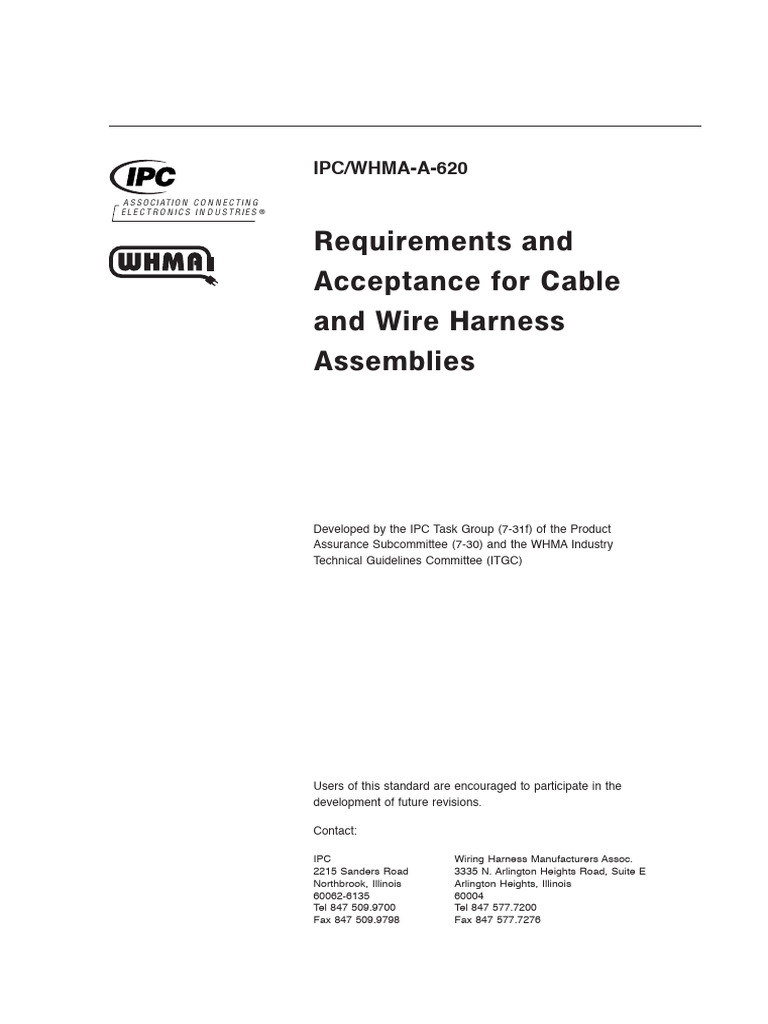IPC/WHMA-A-620 Class 3 Standards | PDF | Electrical Connector | Coaxial ...