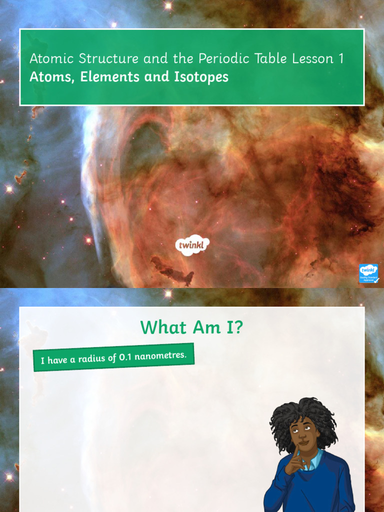ASPT1-1 Atoms, Elements and Isotopes | PDF | Atoms | Chemical Elements