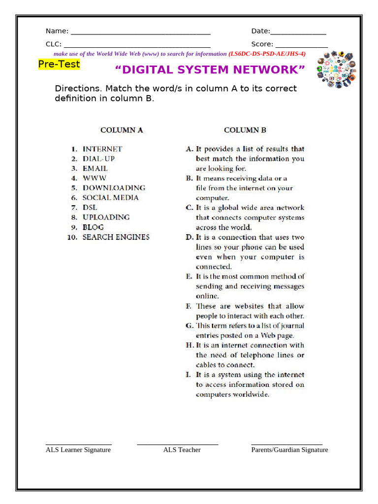 LS6 Module 6-DIgital System Network | PDF | World Wide Web | Internet & Web