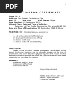 Medico-Legal Certificate Sample | PDF