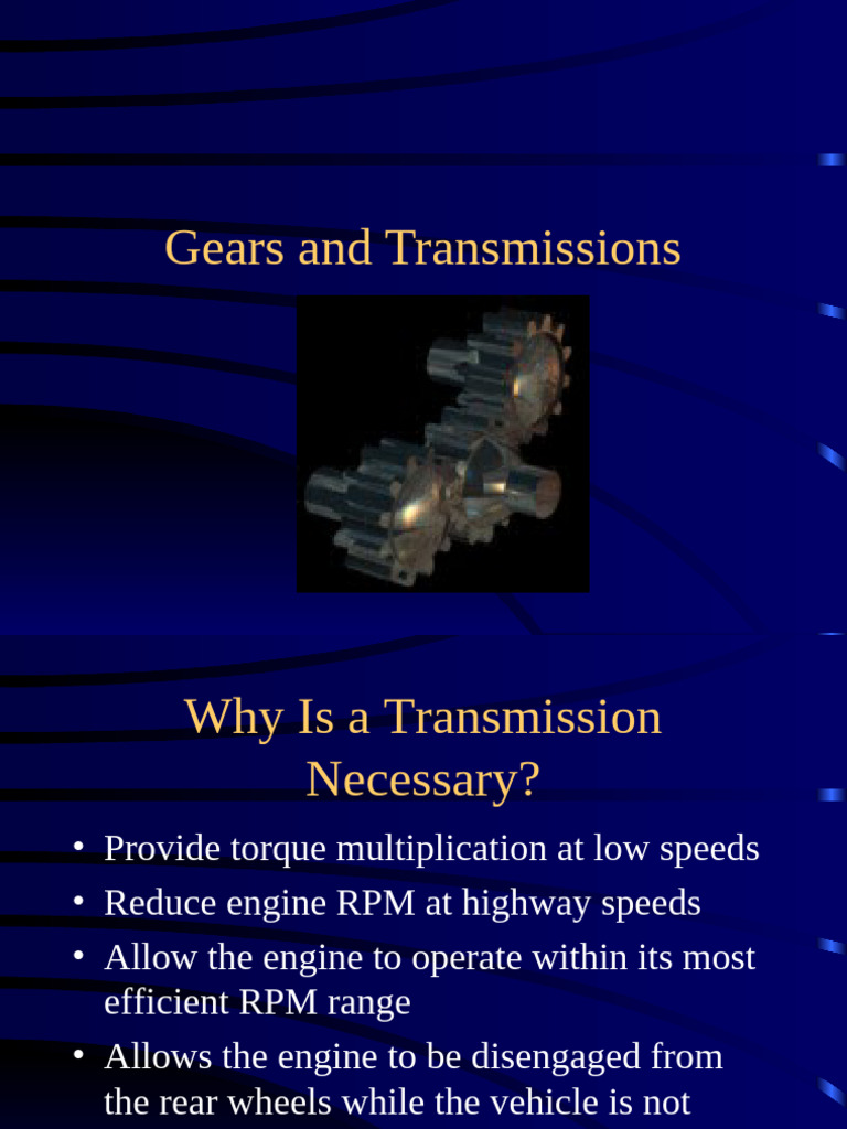 Understanding Gear Ratios in Transmissions | PDF | Gear | Vehicles