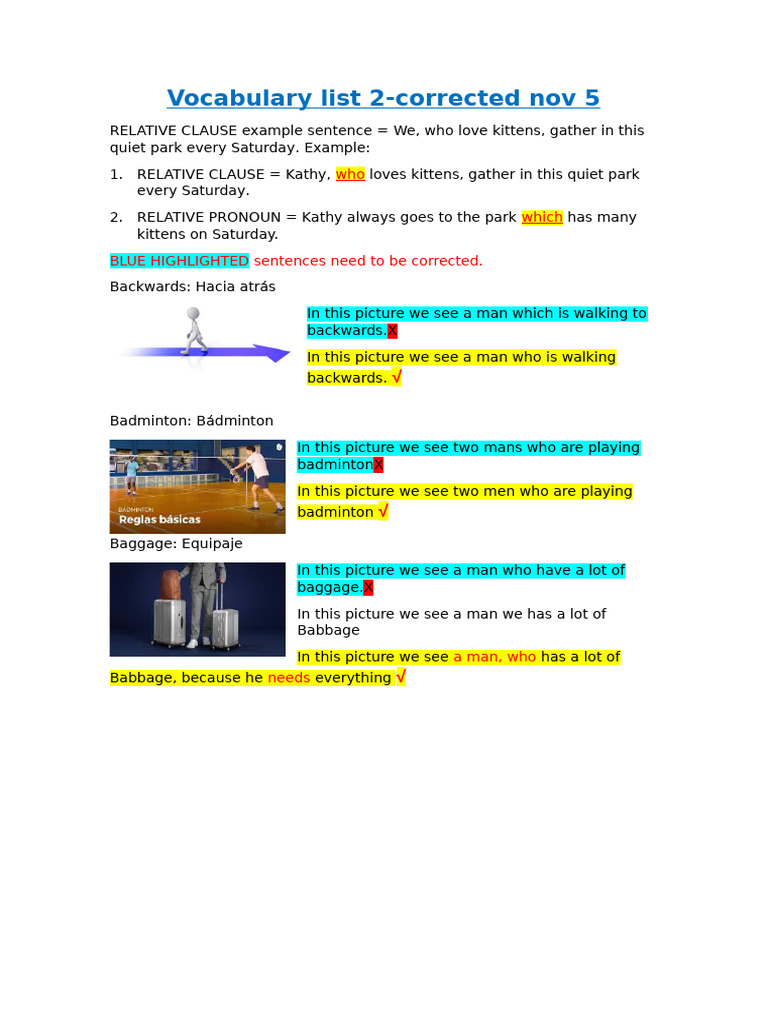 Vocabulary List 2-Corrected | PDF | Sugar Confectionery | Mesoamerican ...