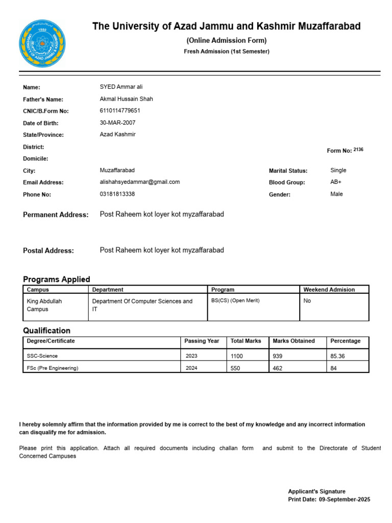 Application Form | PDF