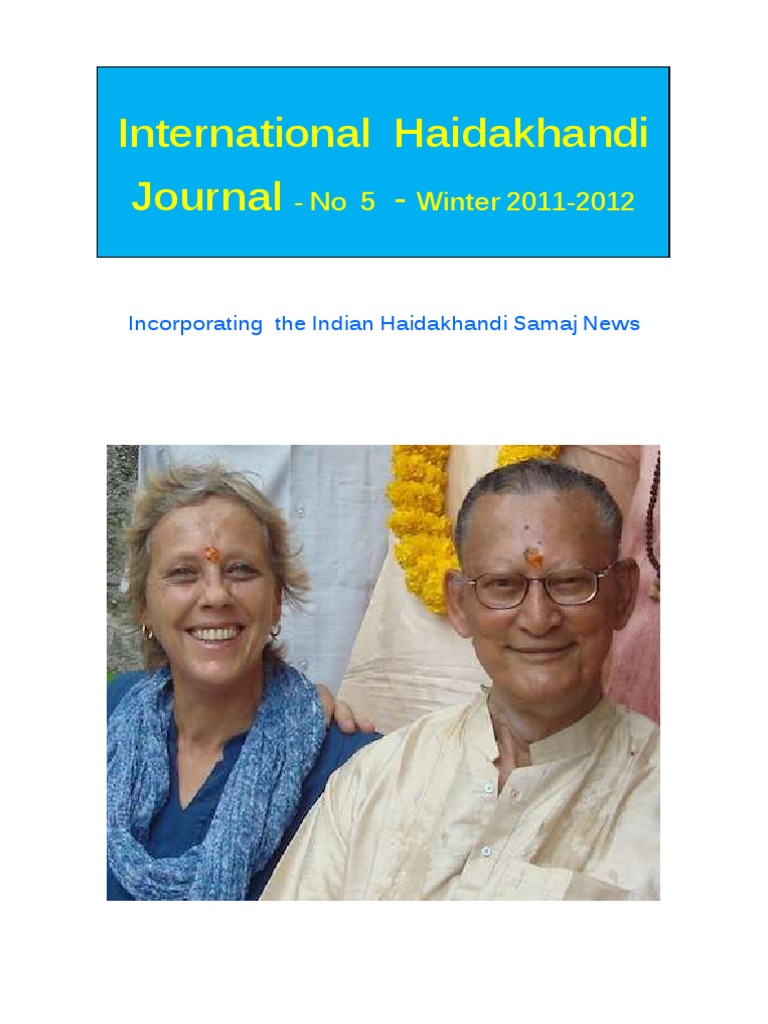 Haidakhandi Samaj Journal Winter 2011-12 | PDF | Bhakti | Krishna