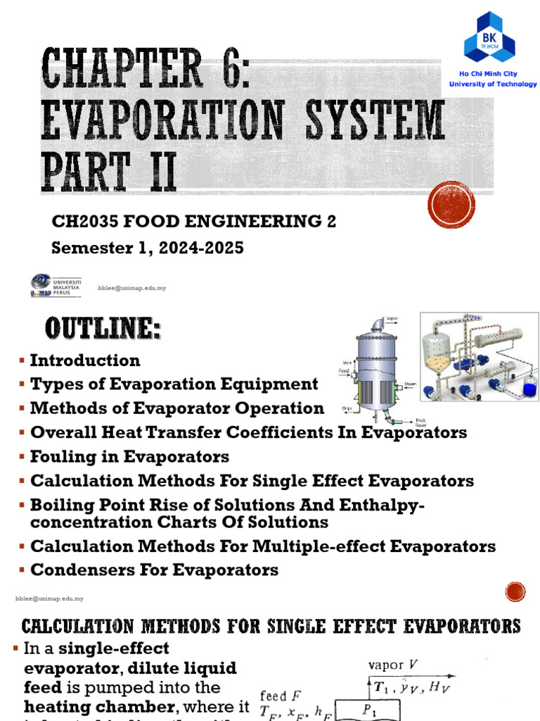 Chapter 6 Evaporation System Part Ii - Revised | PDF | Steam | Latent Heat