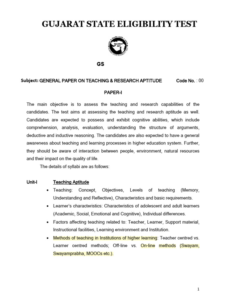 Teaching and Research Aptitude Test Guide | PDF | Reason | Argument