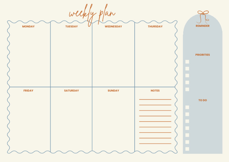 Weekly Planning Template | PDF