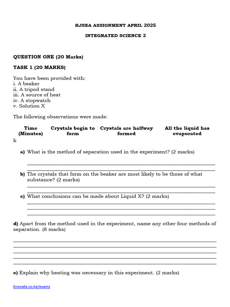 Grade 9 Int Science Pp2 Assignment | PDF | Liquids | Evaporation