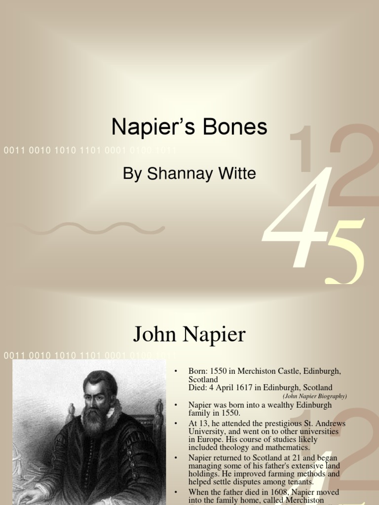 Napier | Arithmetic | Numbers