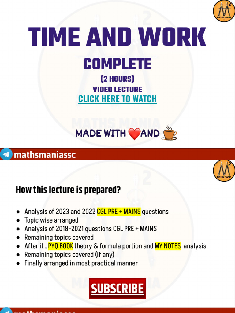 Time Work | PDF
