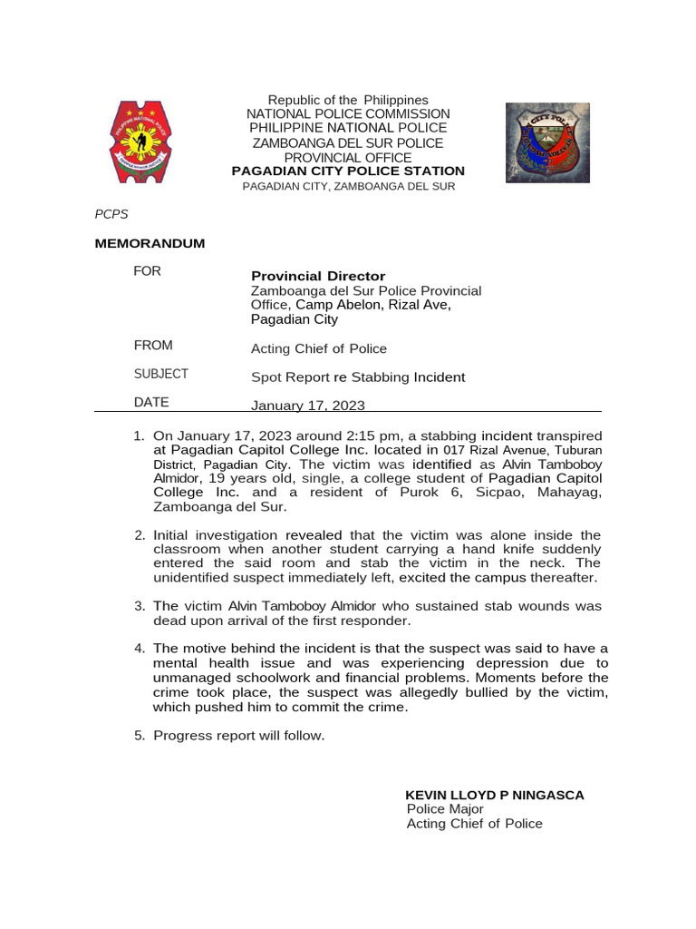 Cdi 21 Final Req (Spot Rep.) | PDF