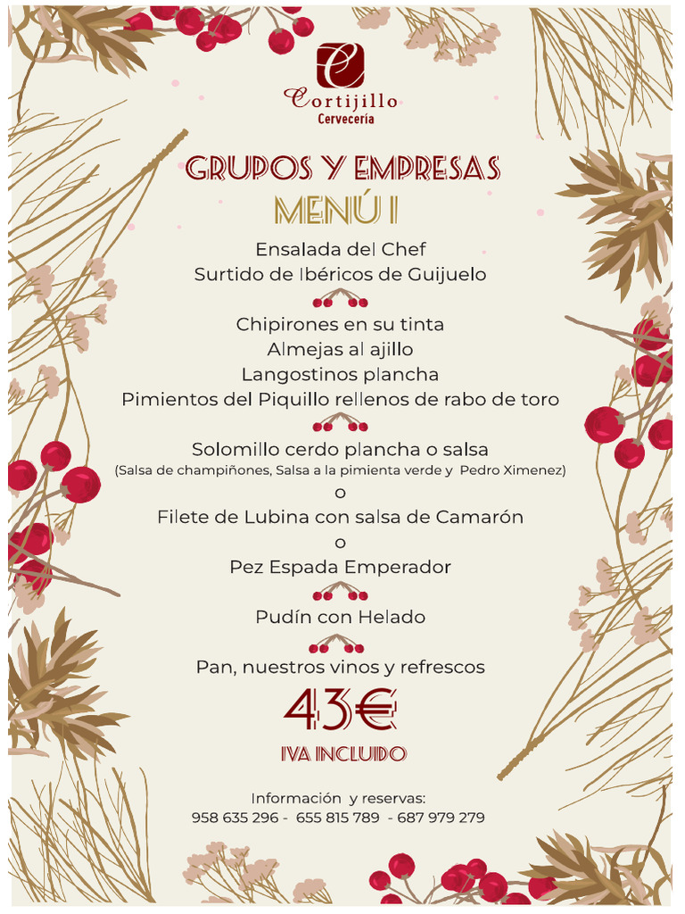 MENUS Navidad | PDF