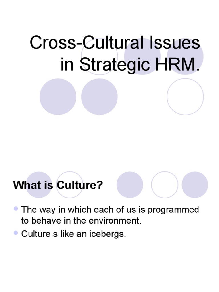 Cross-Cultural Issues in HRM | PDF | Competence (Human Resources ...