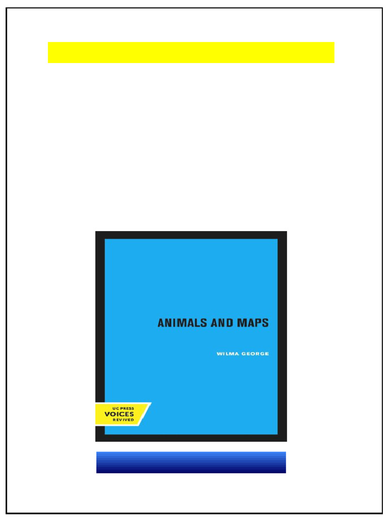 Animals and Maps Wilma George Latest PDF 2025 | PDF | Cartography