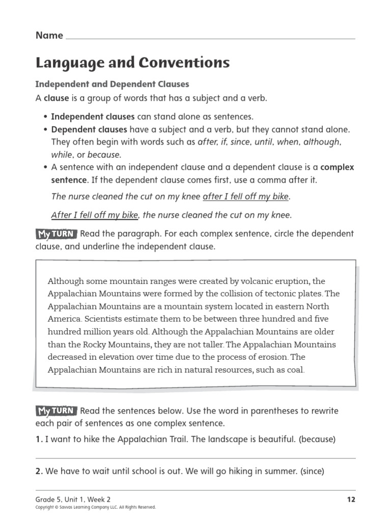 Complex Sentences Practice Guide | PDF