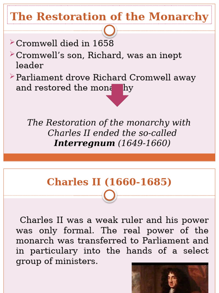 Restoration of the English Monarchy | PDF
