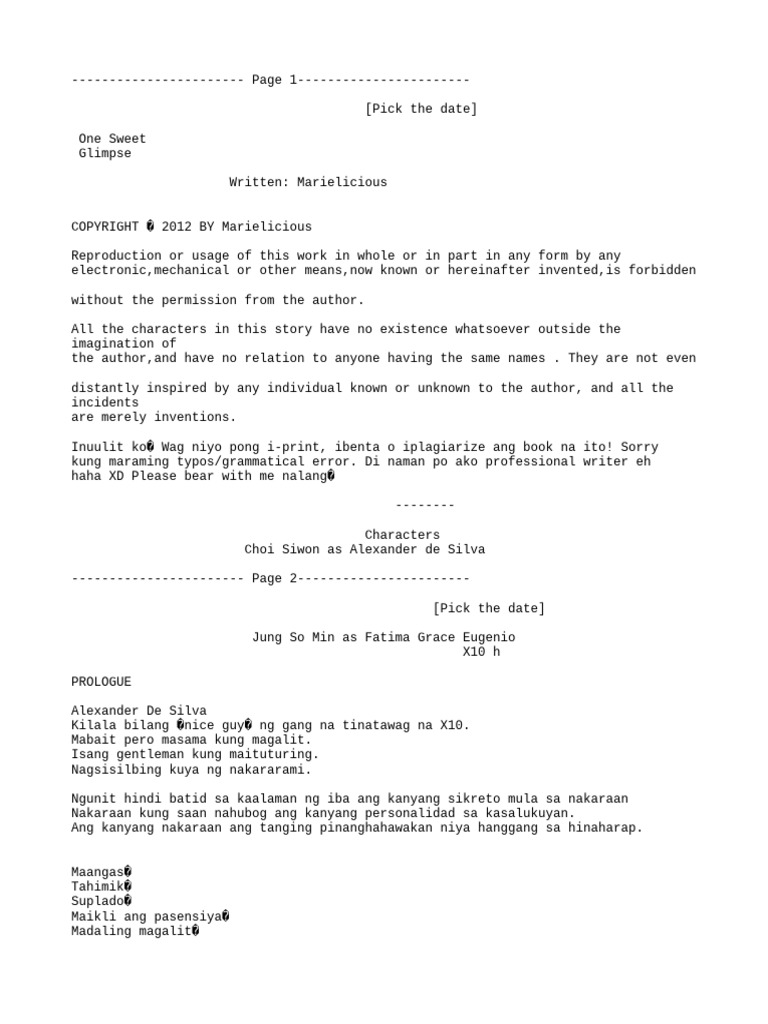 One Sweet Glimpse | PDF