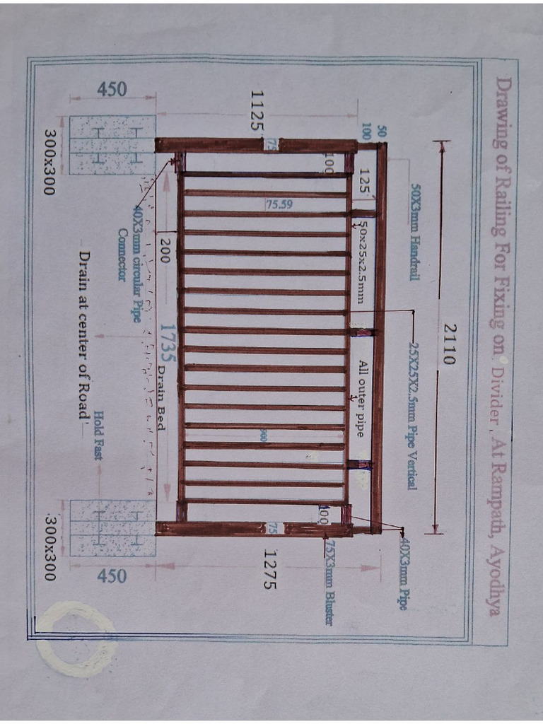 Railing Drawing | PDF