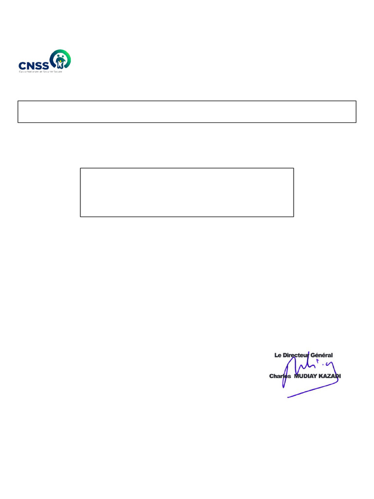 Certificat d'affiliation CNSS RDC | PDF