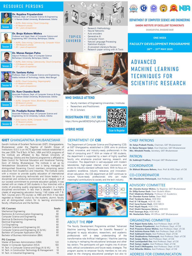 Advanced Machine Learning FDP 2025 | PDF | Artificial Intelligence ...