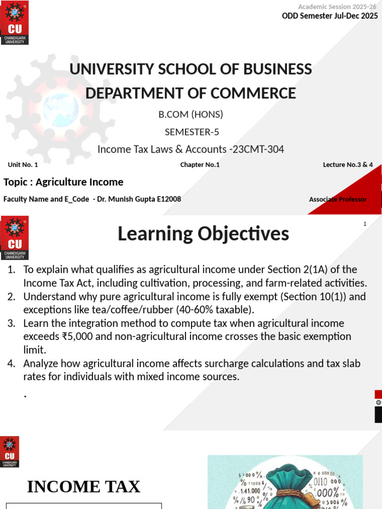 Understanding Agricultural Income Tax | PDF | Taxes | Tax Exemption