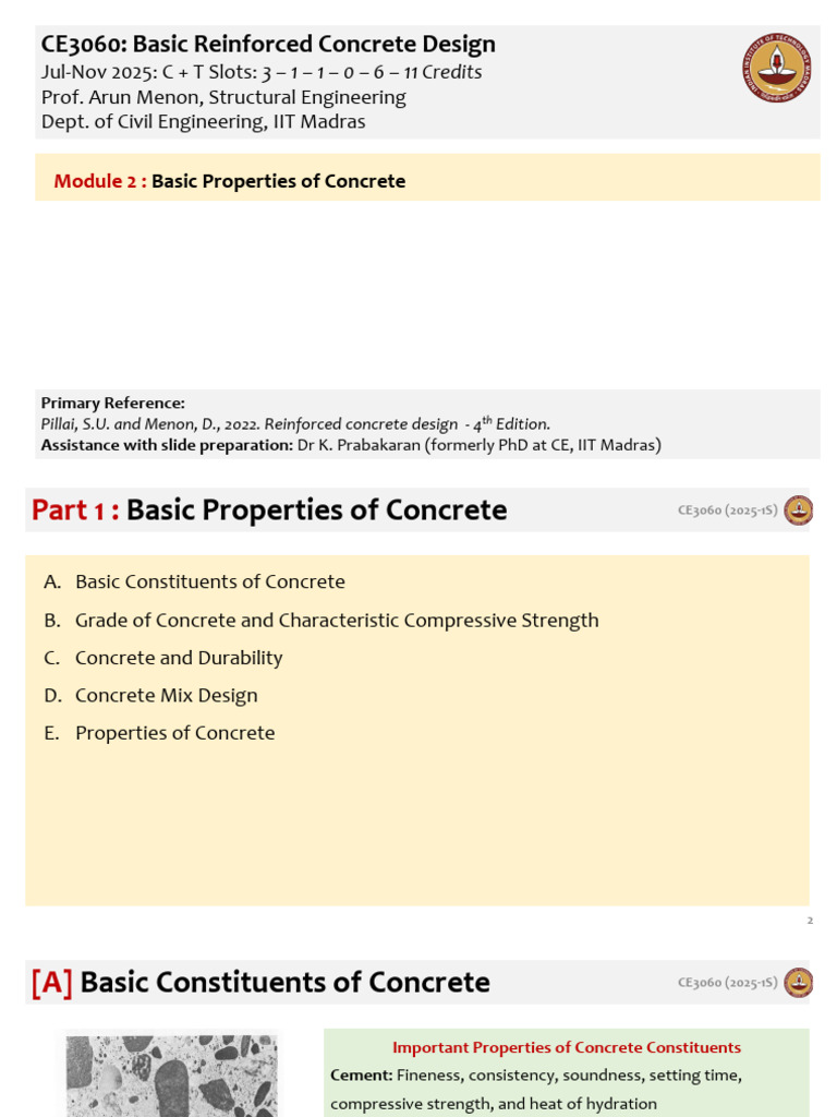 Basic Properties of Concrete Design | PDF | Strength Of Materials ...