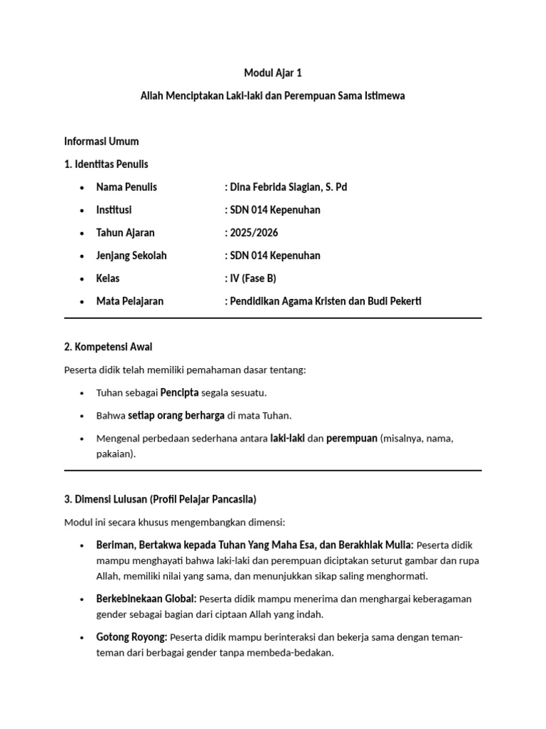 Modul Ajar 4 DP PBL | PDF