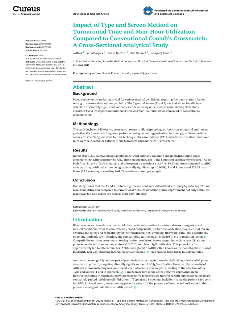 Incompatible Crossmatching Analysis | PDF | Blood Transfusion ...