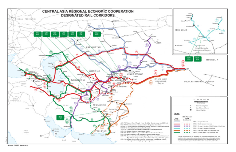 Carec Designated Rail Corridors | PDF | Asia | Transport