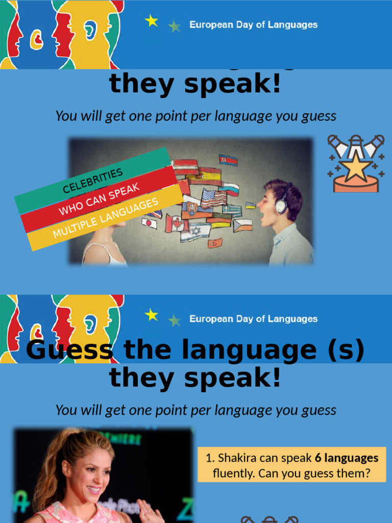 Guess the Languages of Celebrities | PDF | Languages | Foreign Language ...