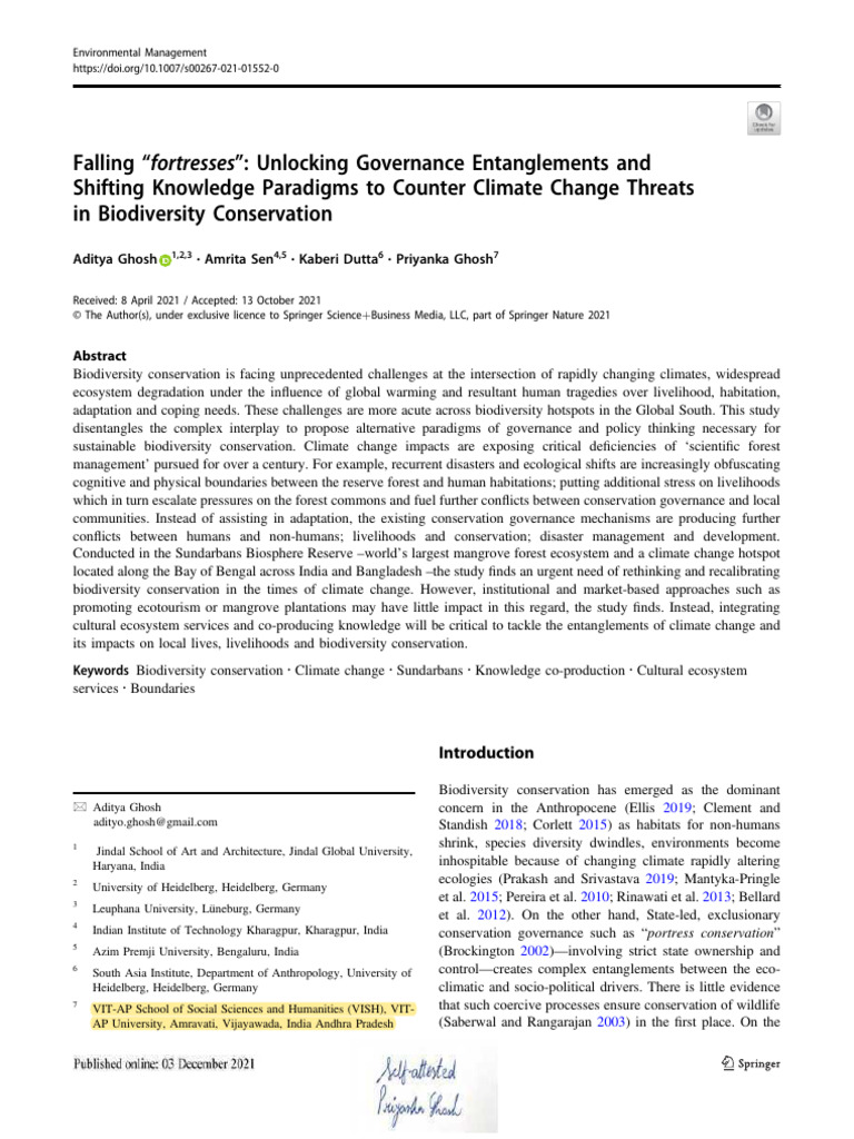 Ghosh2021 FallingFortressesUnlockingGov FirstPage Signed | PDF ...