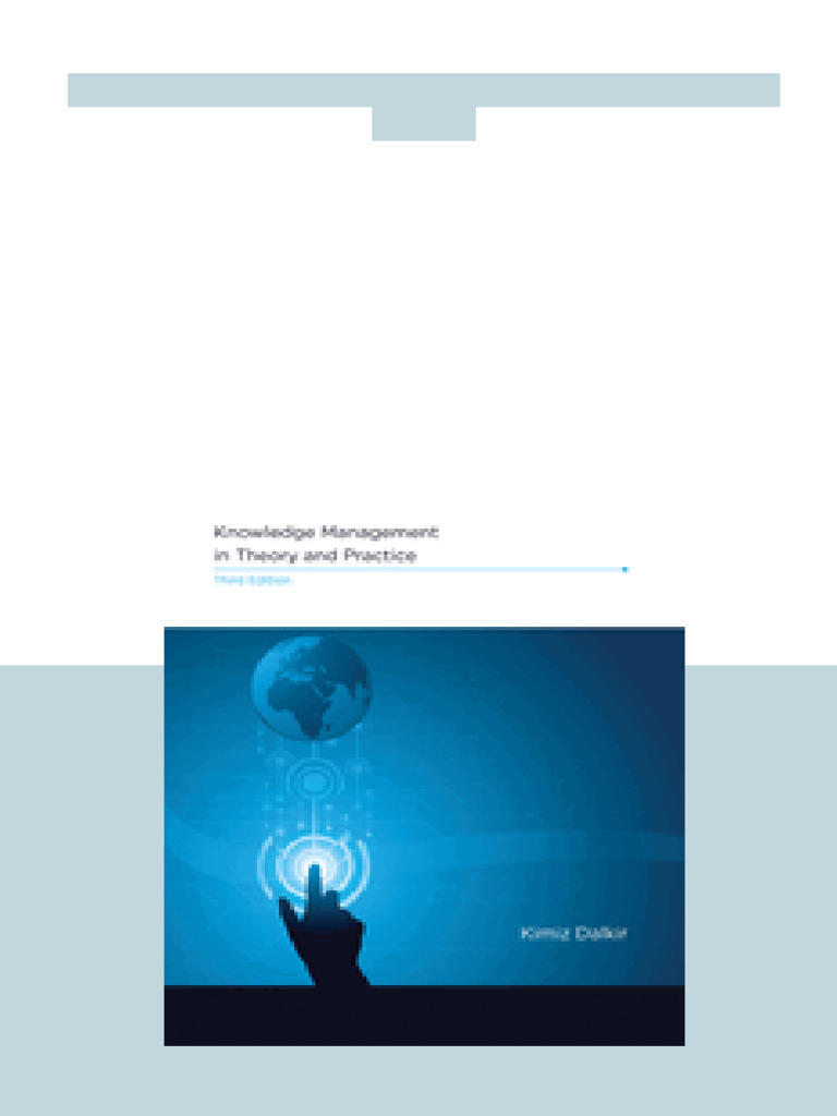 Knowledge Management in Theory and Practice Third Edition | PDF | Pub | Drink