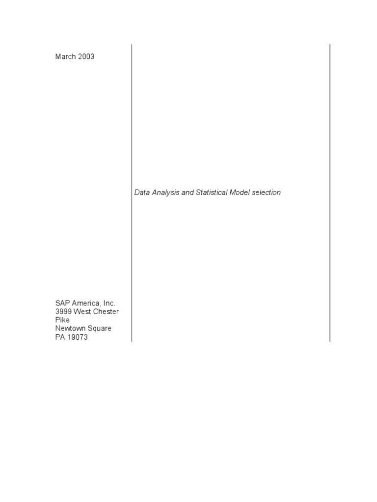 Practical Guide To Statistical Forecasting in APO DP | PDF | Forecasting | Time Series