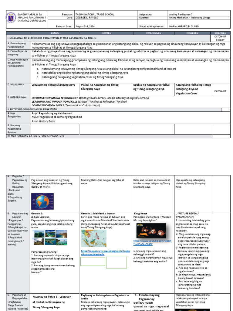 AP Matatag DLL - Week 22 | PDF