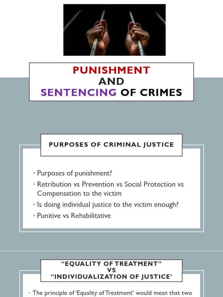 Criminal Justice: Punishment and Sentencing | PDF | Punishments | Crimes