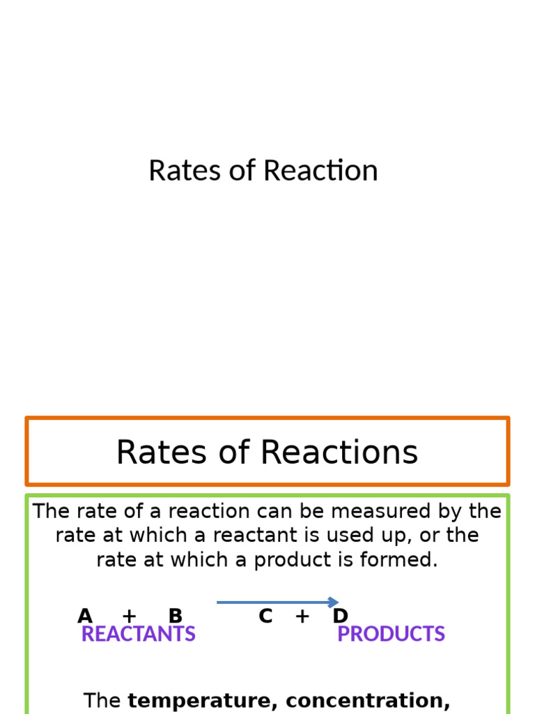 Rates of Reaction | PDF