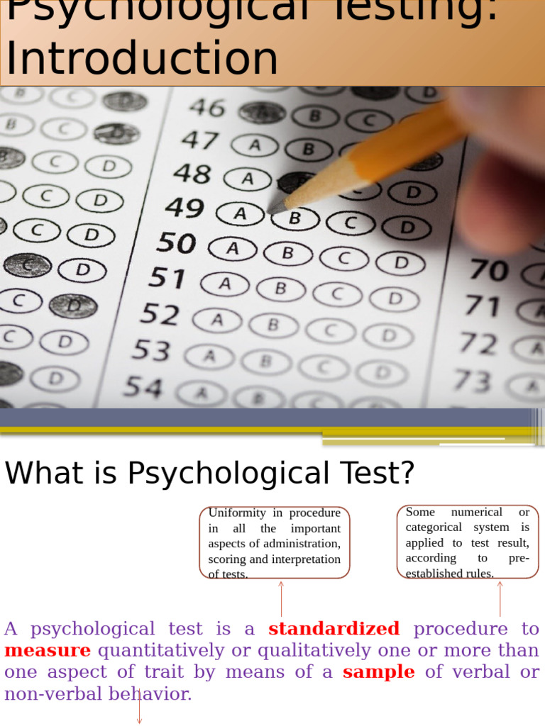 Psychological Testing (Module 1) | PDF | Psychological Testing | Psychology