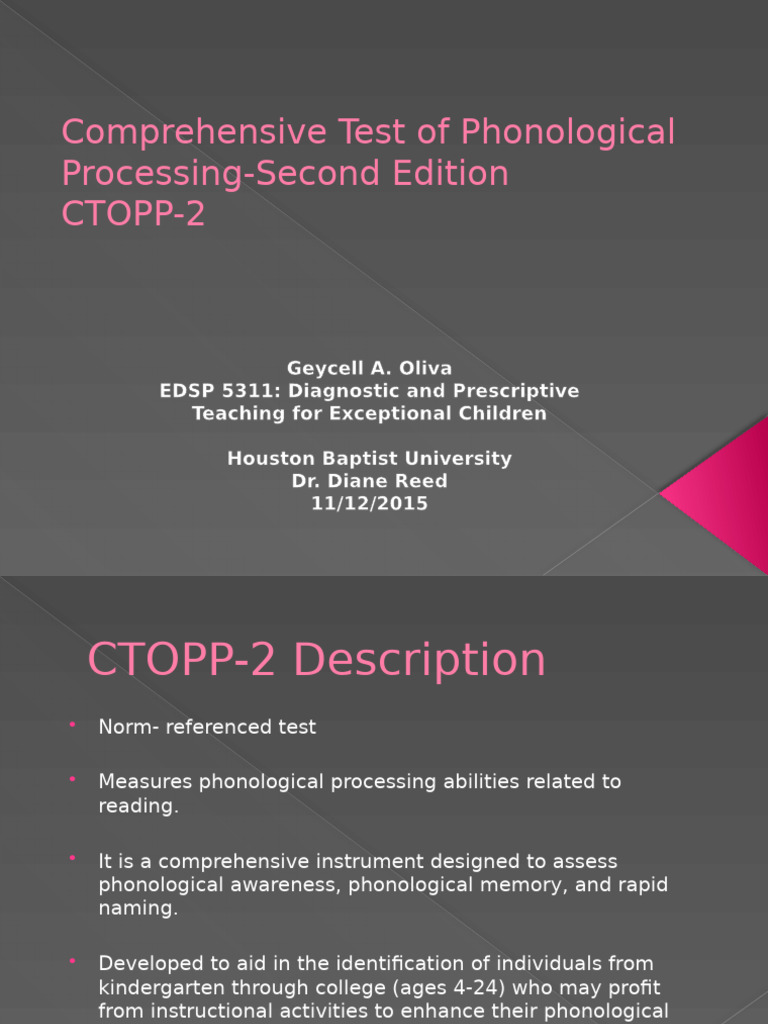 Ctopp 2 Presentation | PDF | Memory | Word