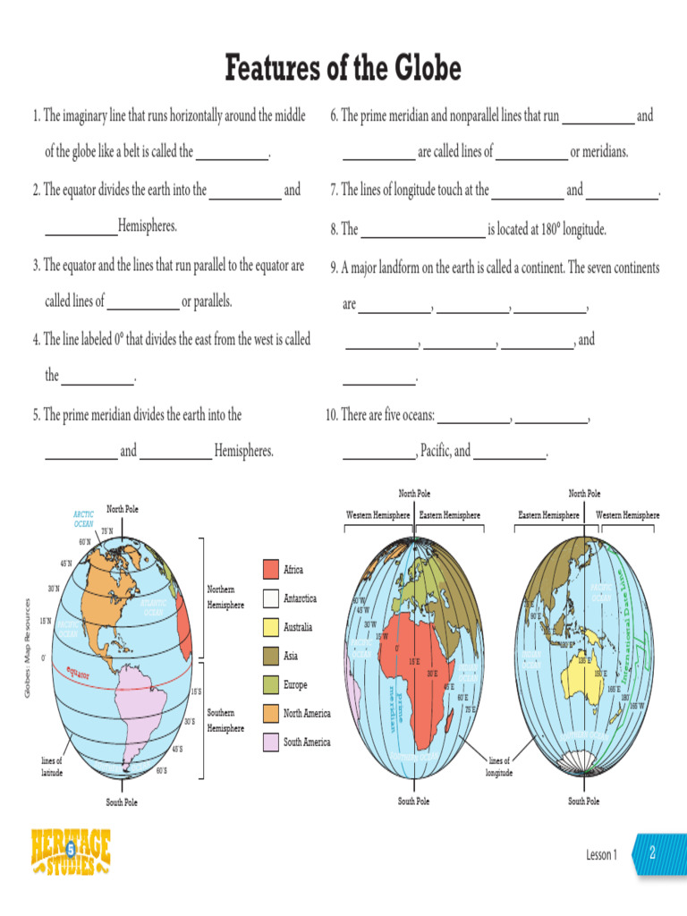 5hs 4day001 FeatureGlobe | PDF | Longitude | Equator