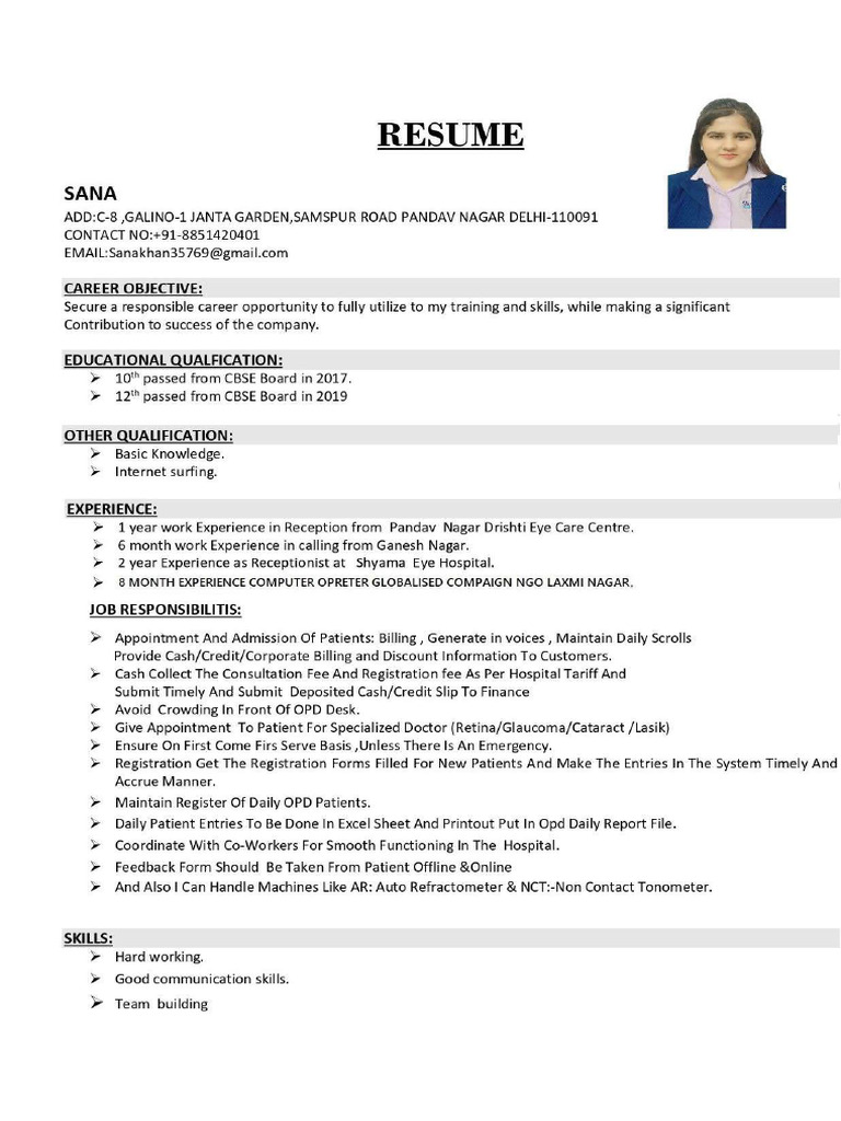 Sana CV | PDF