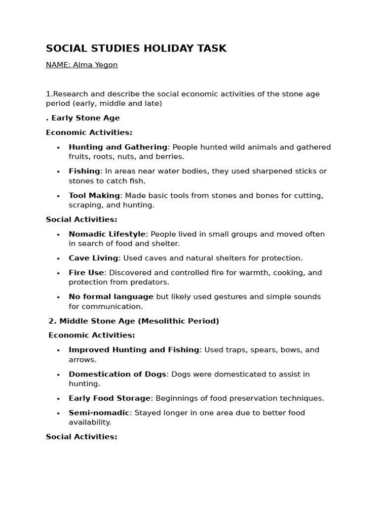 Social Studies Holiday Task | PDF | Kenya | Agriculture