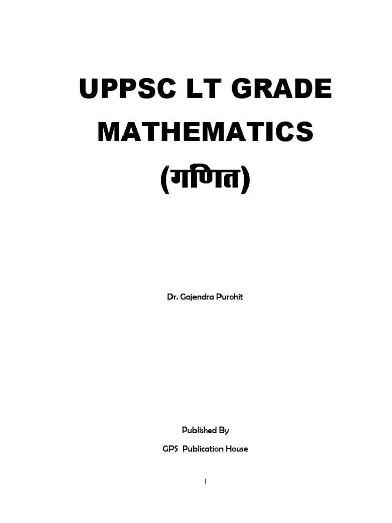 UPPSC LT Grade Mathematics Guide 2025 | PDF | Matrix (Mathematics ...