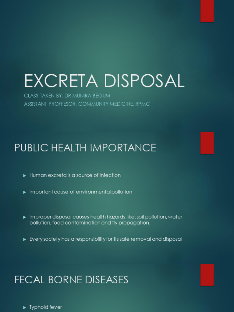 Excreta Disposal Methods and Health Risks | PDF | Sewage Treatment ...